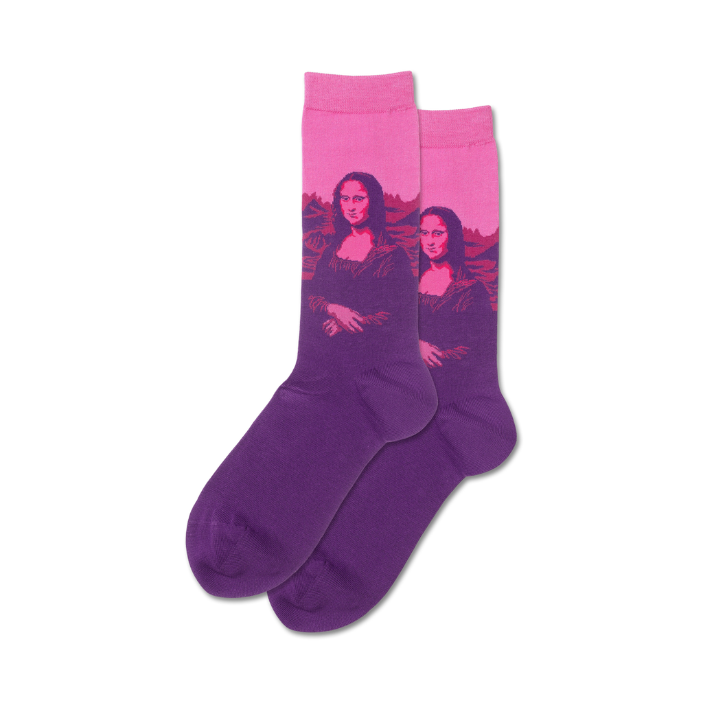 Mona Lisa Pop Womens Mona Lisa Crew Socks | Sockologie