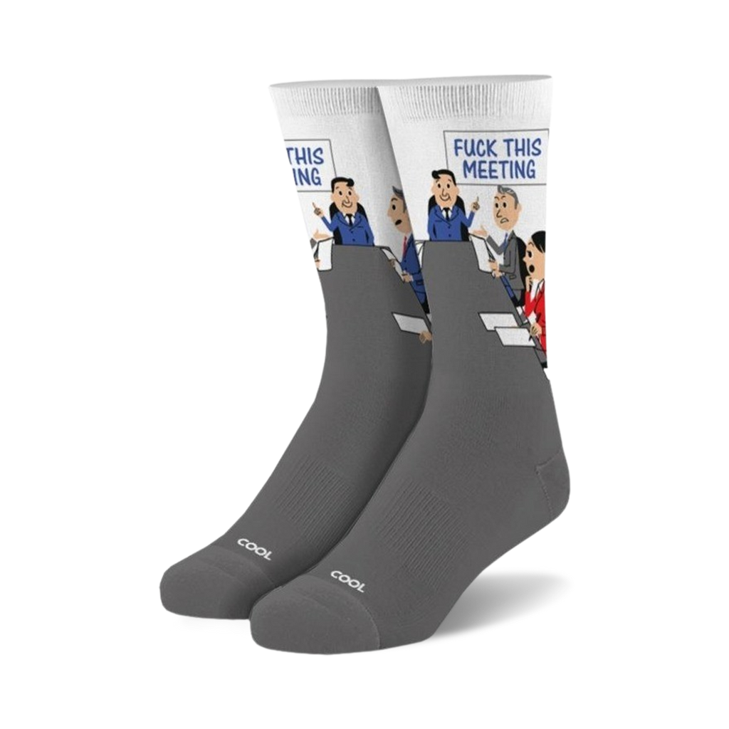 Funny 'Fuck This Meeting' Socks | Sockologie