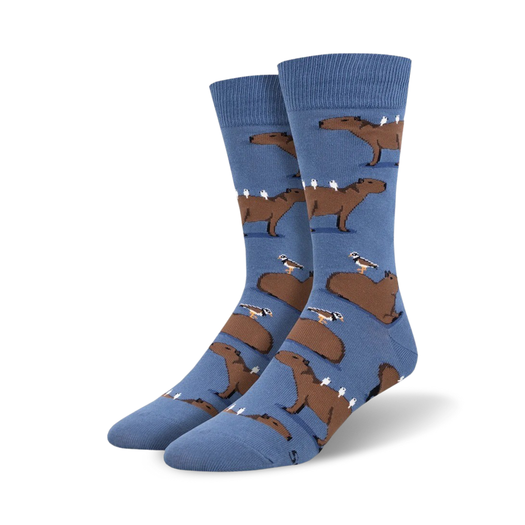 Capybara Mens Capybara Crew Socks | Sockologie