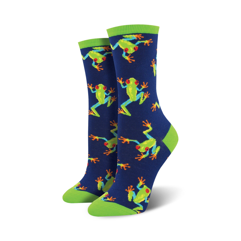 Tree Frogs Womens Frog Crew Socks | Sockologie
