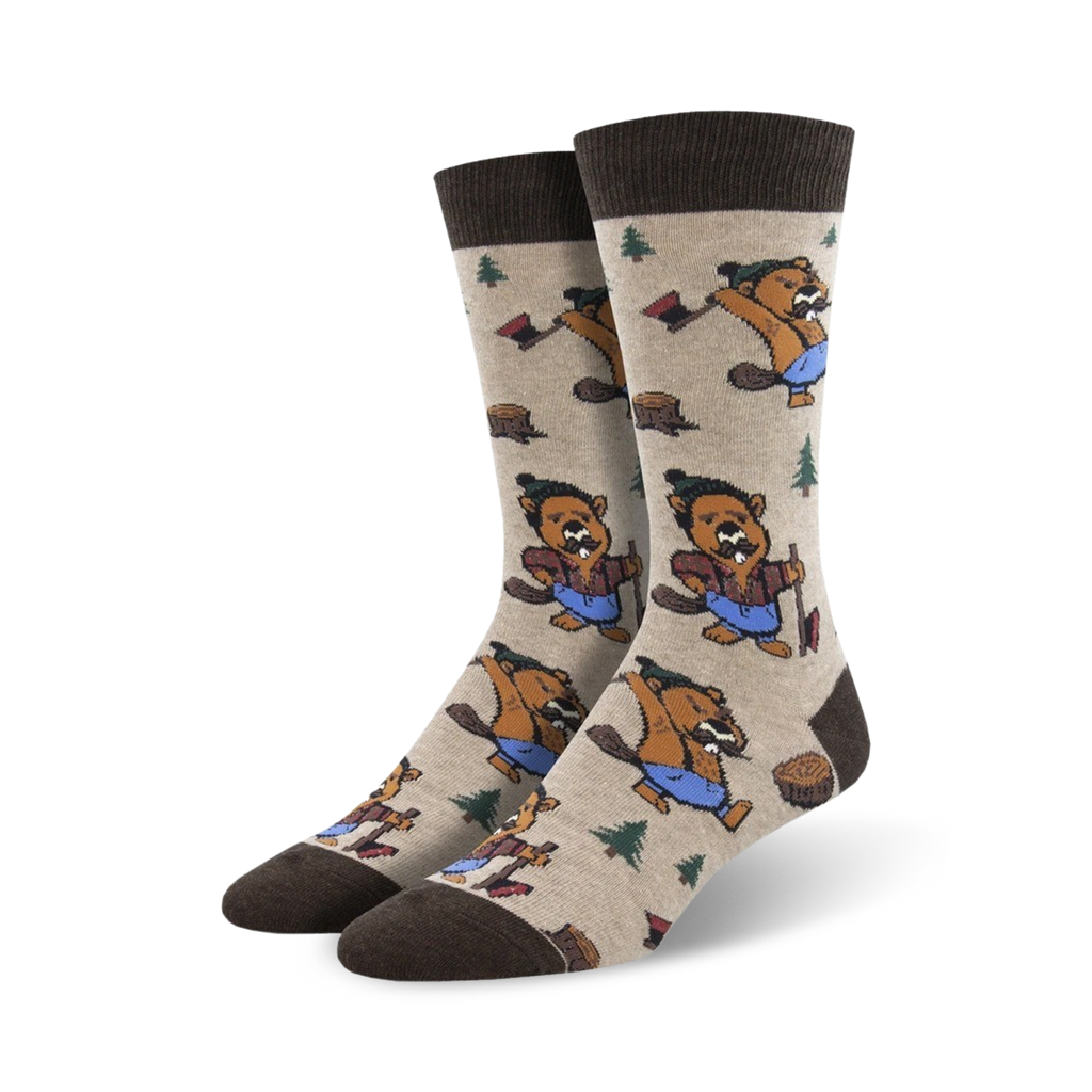 Knotty Beaver Mens Beaver Crew Socks | Sockologie