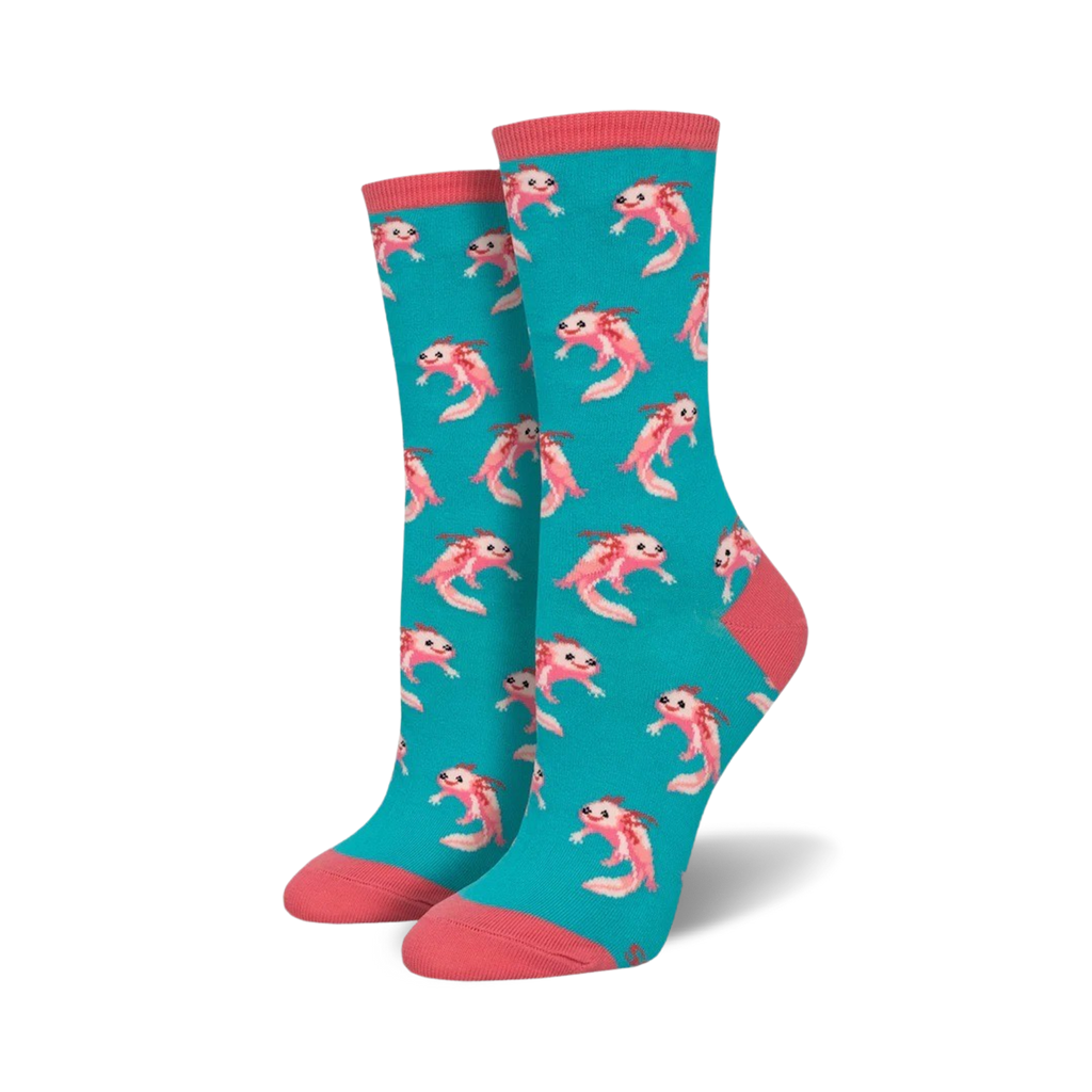 Axolotl Crew Socks | Sockologie