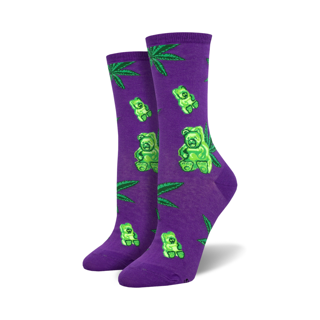 Weed Gummies Womens Weed Crew Socks | Sockologie