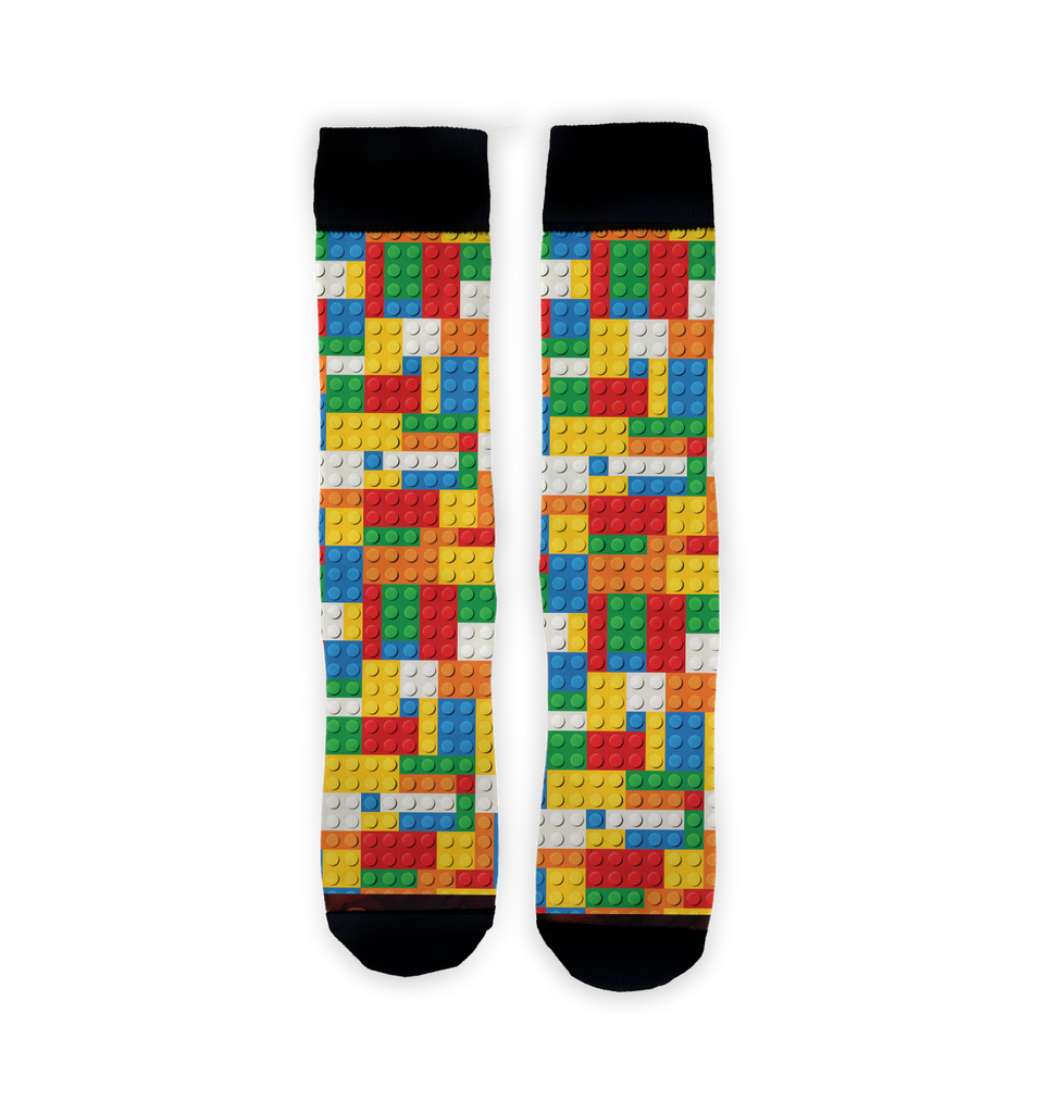 Lego-Inspired Brick Toys Socks | Sockologie